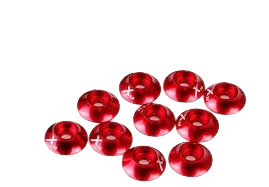 KUZA Anodized Aluminum Washer Red M3 – Flight Mode